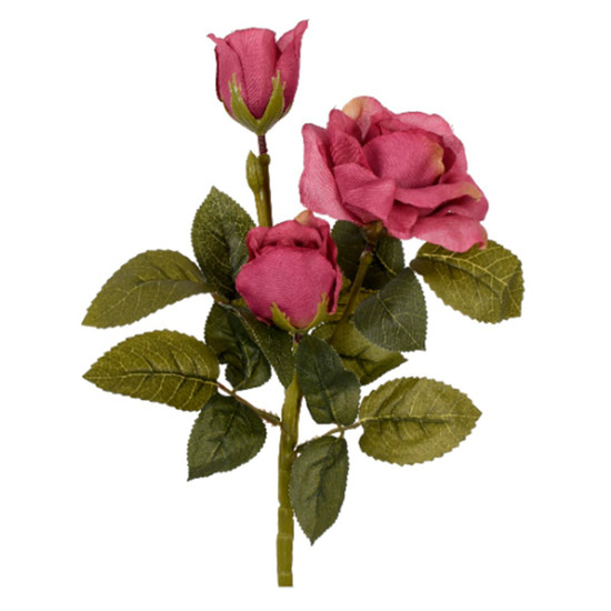 HASTE ROSA X3 BURGUNDY 20X34CM - GRILLO 52758 - Grillo Home Decor